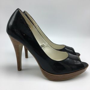 Mossimo Supply Co. | Shoes | Mossimo Black Patent Peep Toe Platform ...
